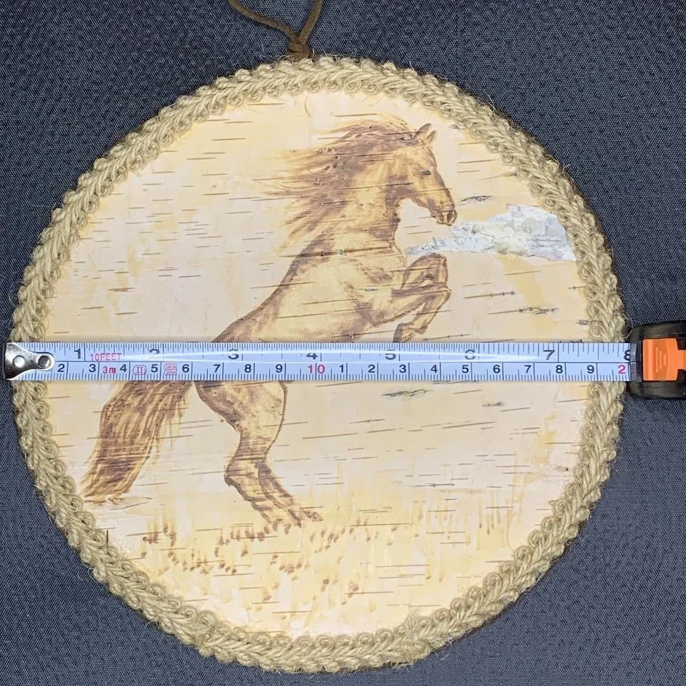 Handmade | Wall Decor | Handmade Birch Bark Pyrography Running Horse ...